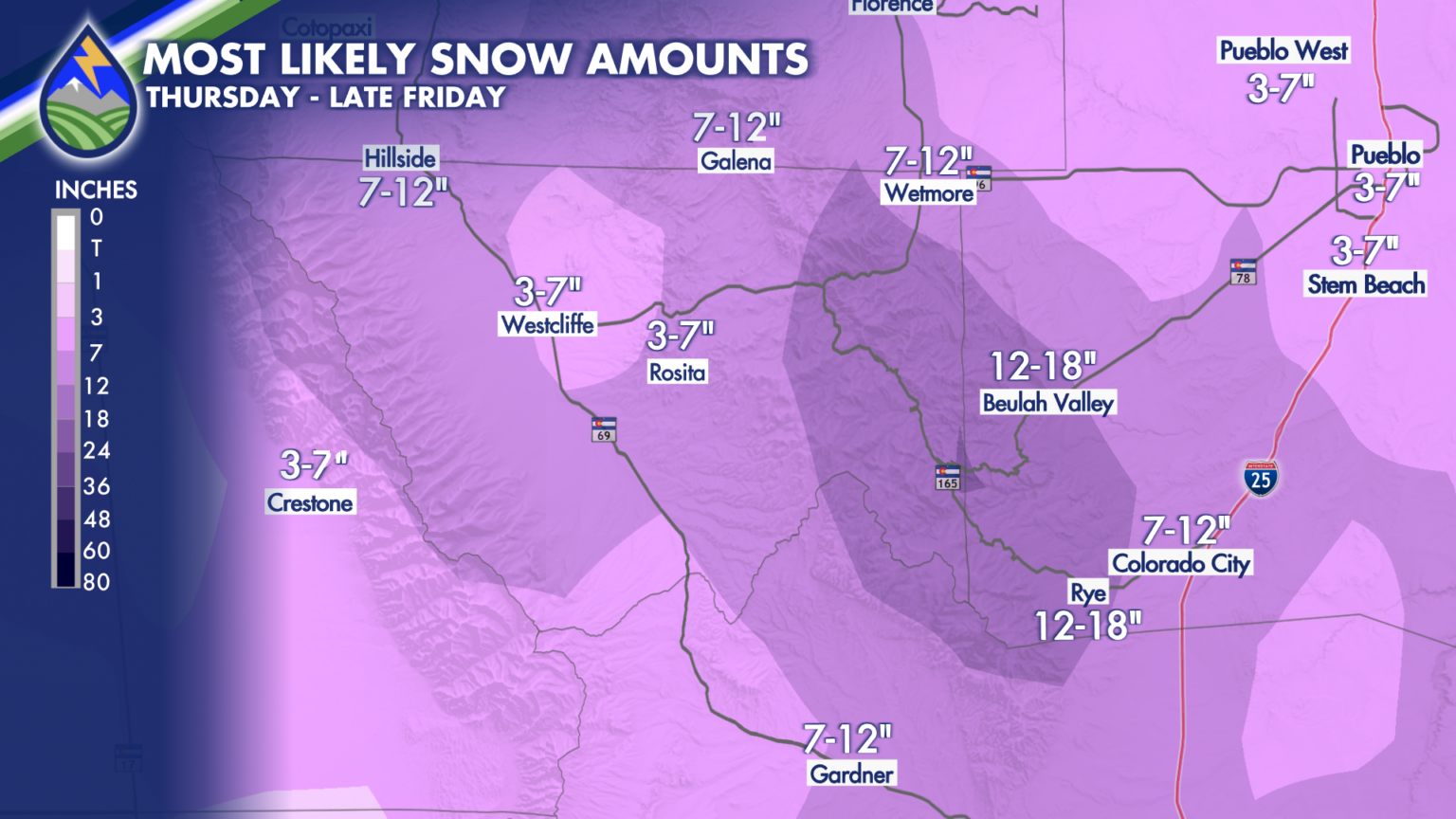 *UPDATE* - Expected Snow Amounts - Peaks 2 Plains Weather