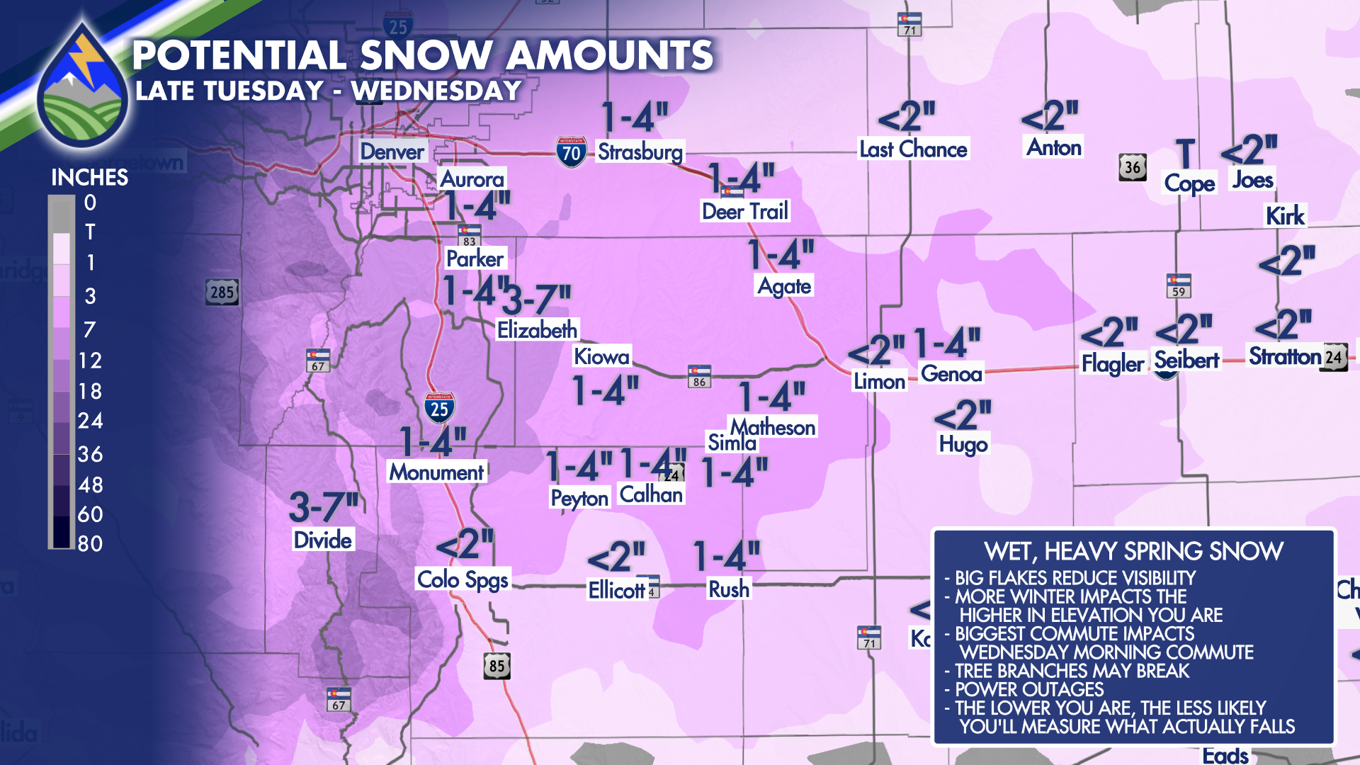 Colder Storm Means More to get Snow Tuesday Night-Wednesday - Peaks 2 ...